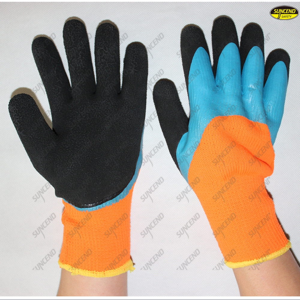 13G polyester liner foam latex coated safety work gloves